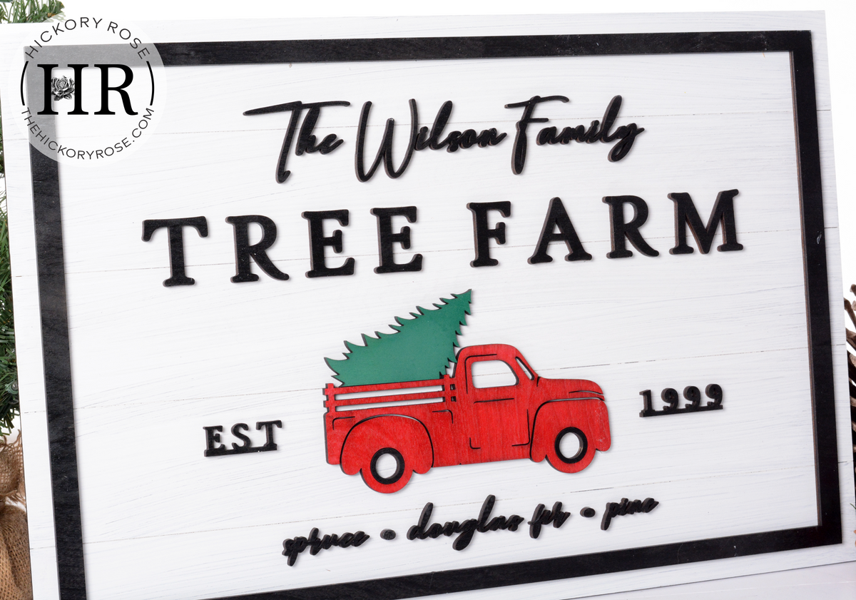 Tree Farm | Wood Sign – Hickory Rose