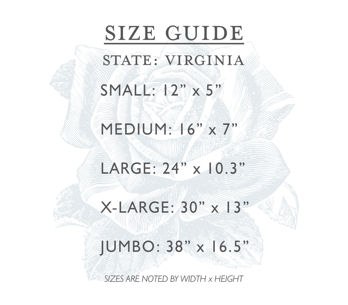 Virginia | State Cutout – Hickory Rose