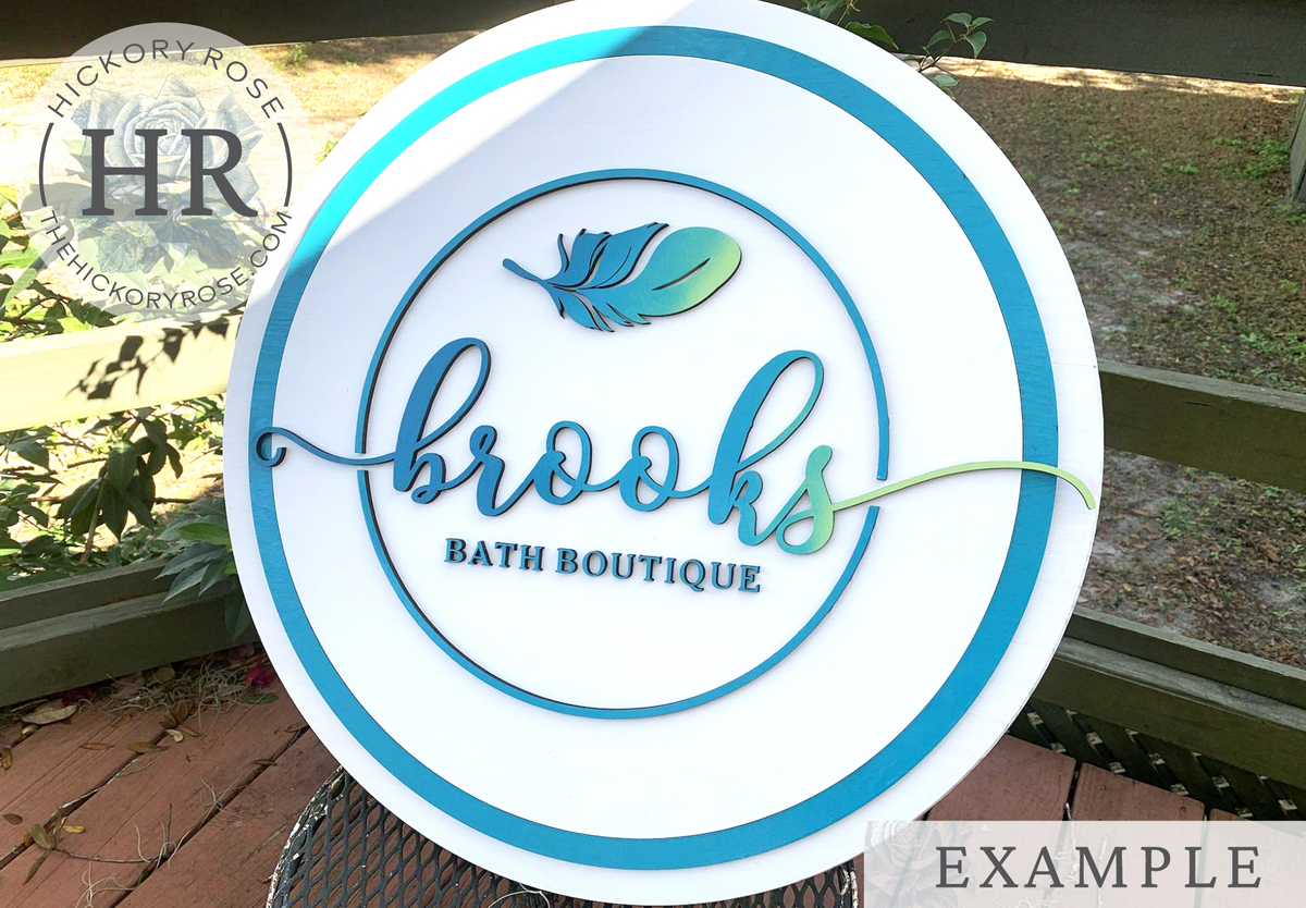 Interior Round Sign | Custom Logo Signs – Hickory Rose