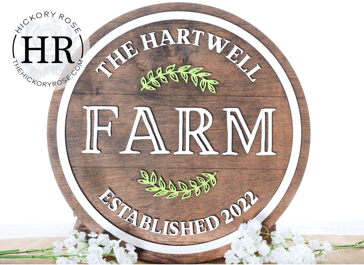 Farm Welcome | Wood Sign – Hickory Rose